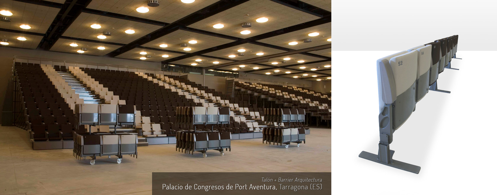 Retractable seating multipurpose telescopic tribunes MATRIX